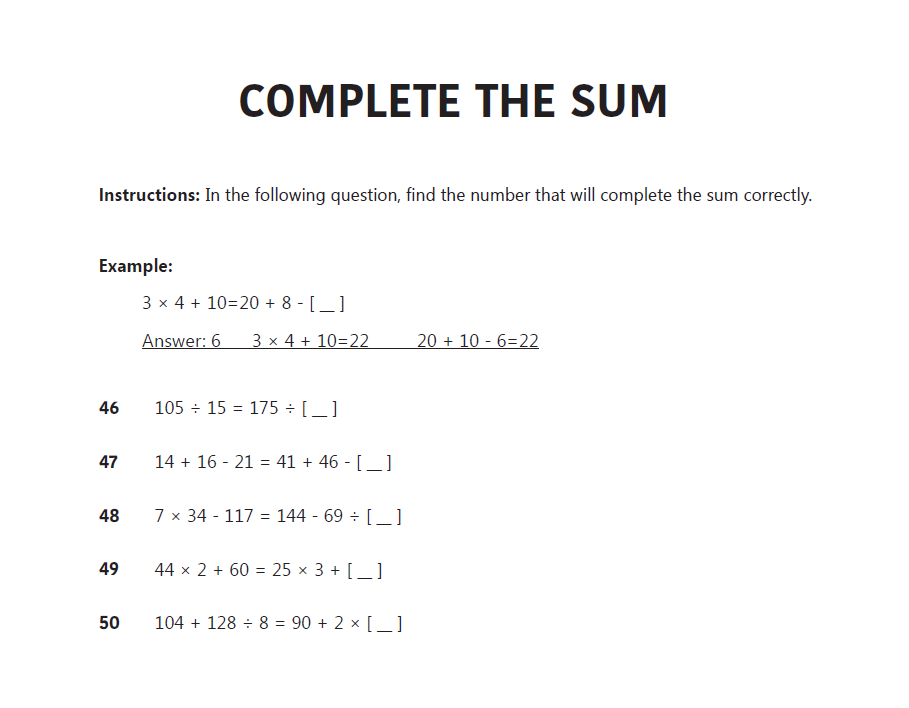 Practice Paper 4 - Verbal Reasoning Maths - 11+ Centre