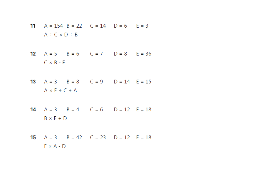 Practice Paper 4 - Verbal Reasoning Maths - 11+ Centre