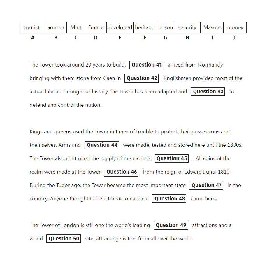 Cloze - Paper 1 - 11+ Centre
